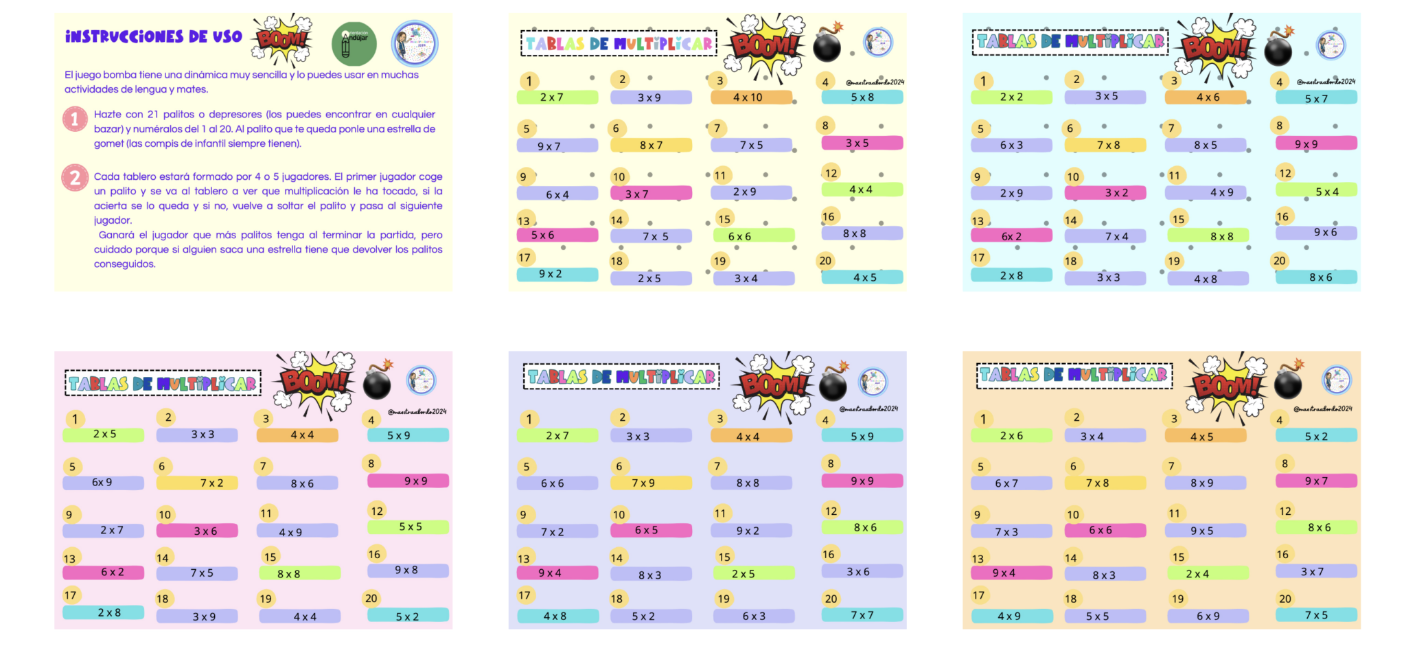 Memory de Multiplicaciones: Un Juego Divertido para Practicar las ...