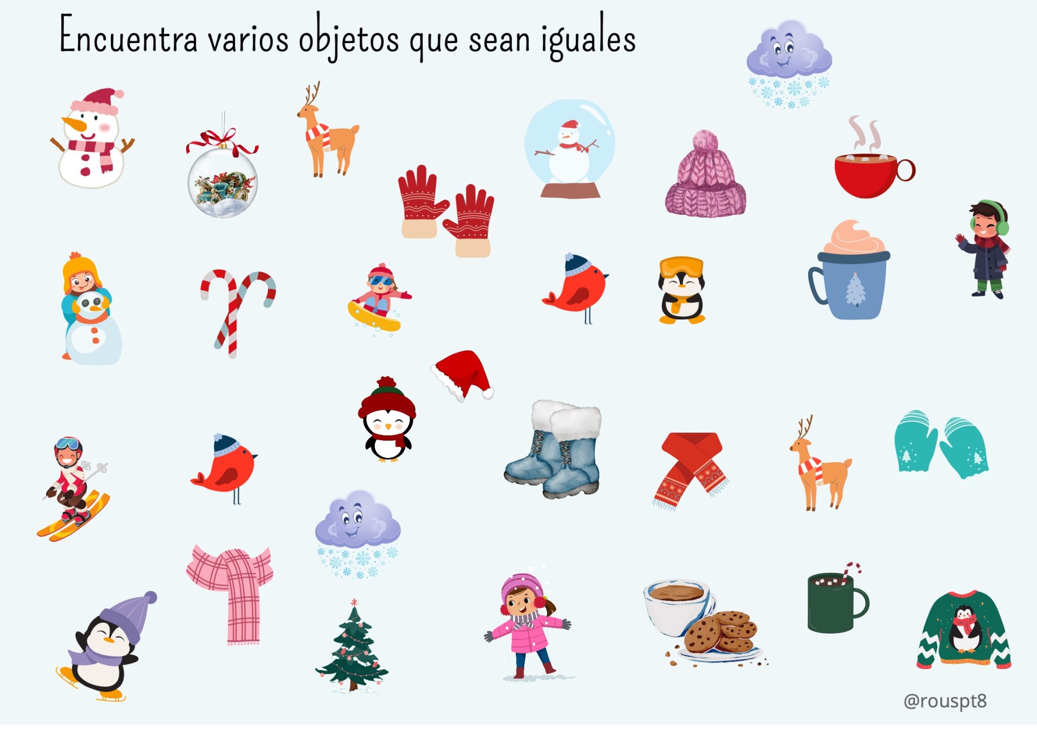 MATERIAL TEACCH INVIERNO TRABAJAR ATENCIÓN -Orientacion Andujar