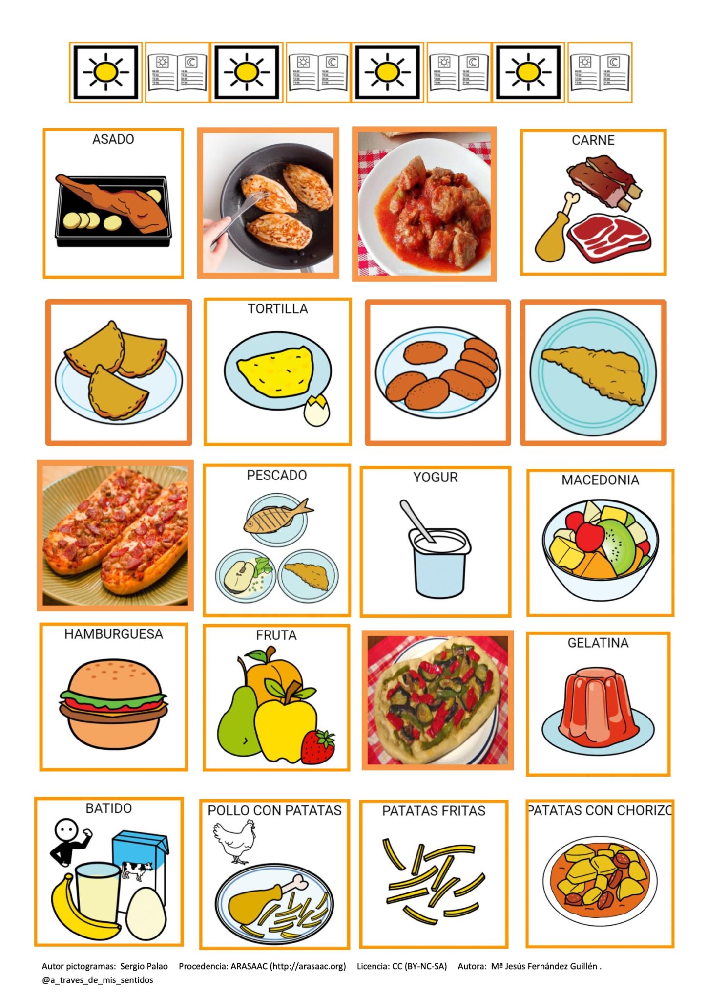 Material TEA agendas adaptadas diarias 6 niveles -Orientacion Andujar