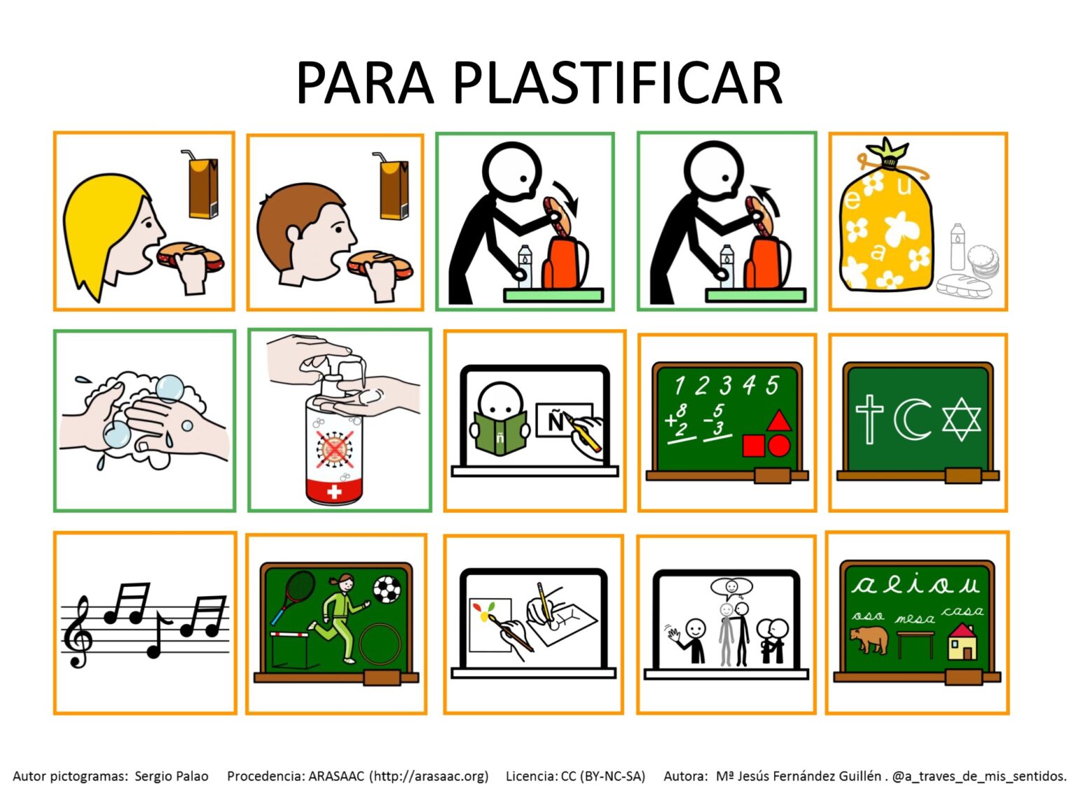 Material TEA agendas adaptadas diarias 6 niveles -Orientacion Andujar