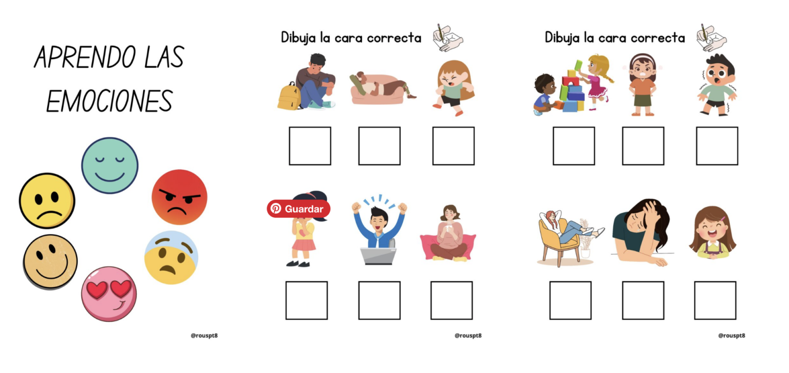 Material sencillo para trabajar las emociones - Orientacion Andujar