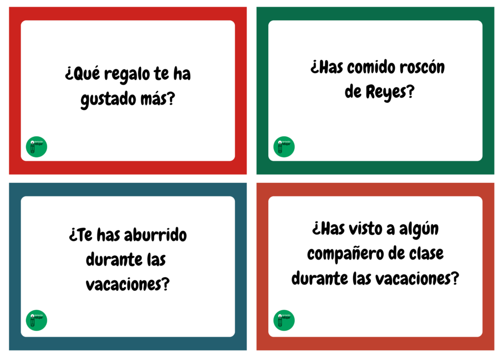 Rompemos el hielo los primeros días: Tarjetas de conversación sobre las ...