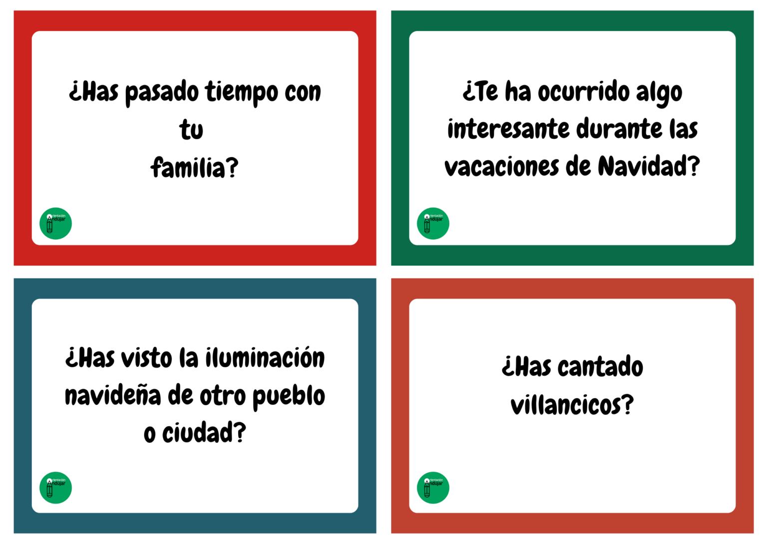 Rompemos el hielo los primeros días: Tarjetas de conversación sobre las ...