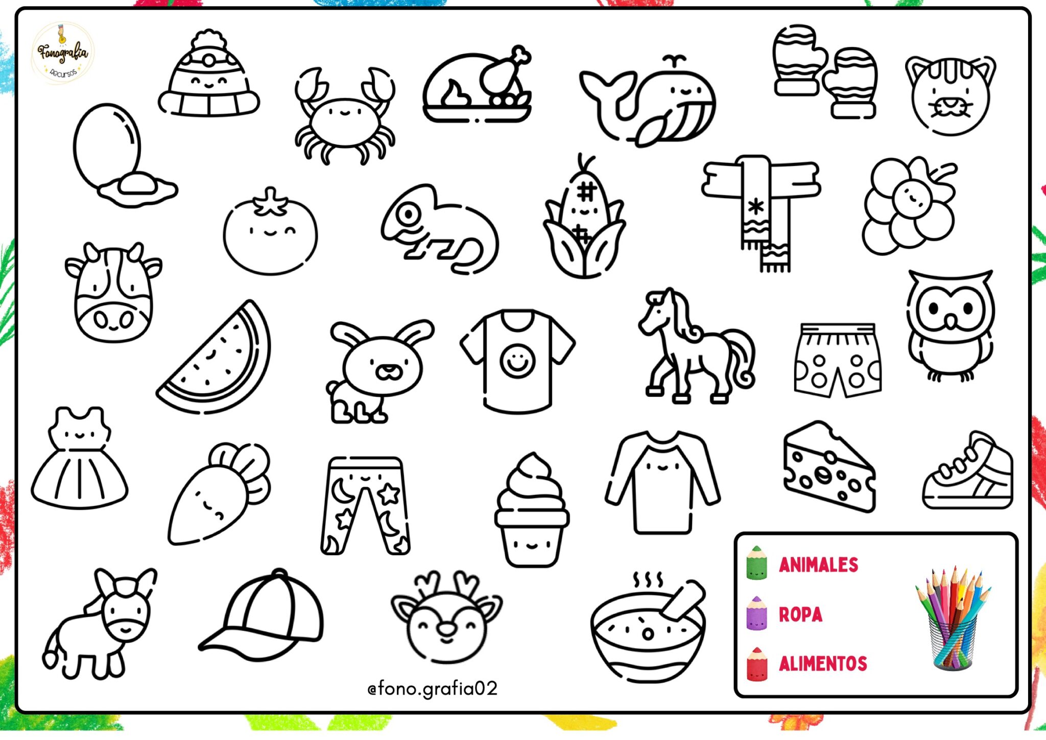 Trabajamos LA CATEGORIZACIÓN coloreamos por campos semánticos ...