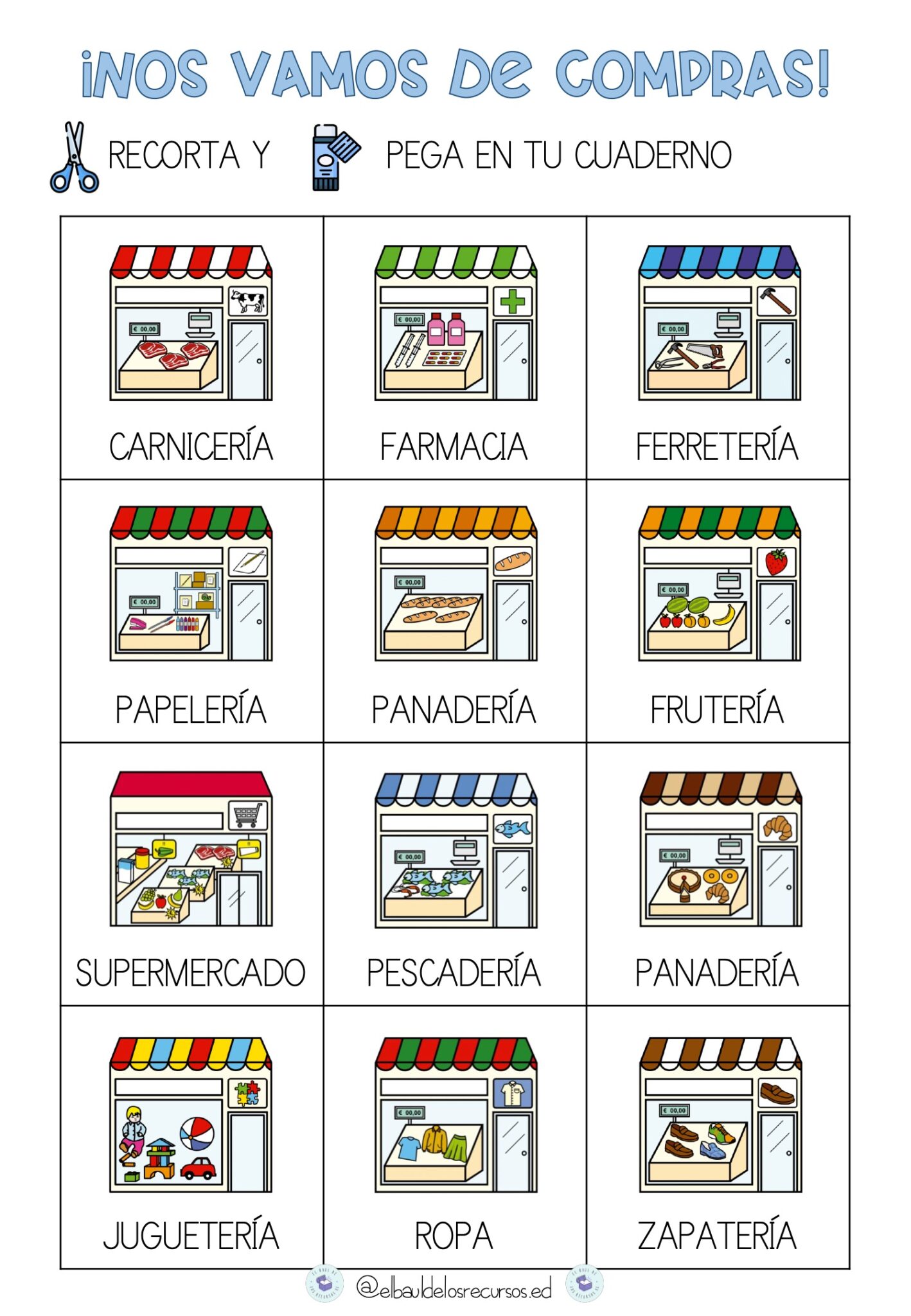 UNIDAD léxica LAS TIENDAS DE LA CIUDAD -Orientacion Andujar