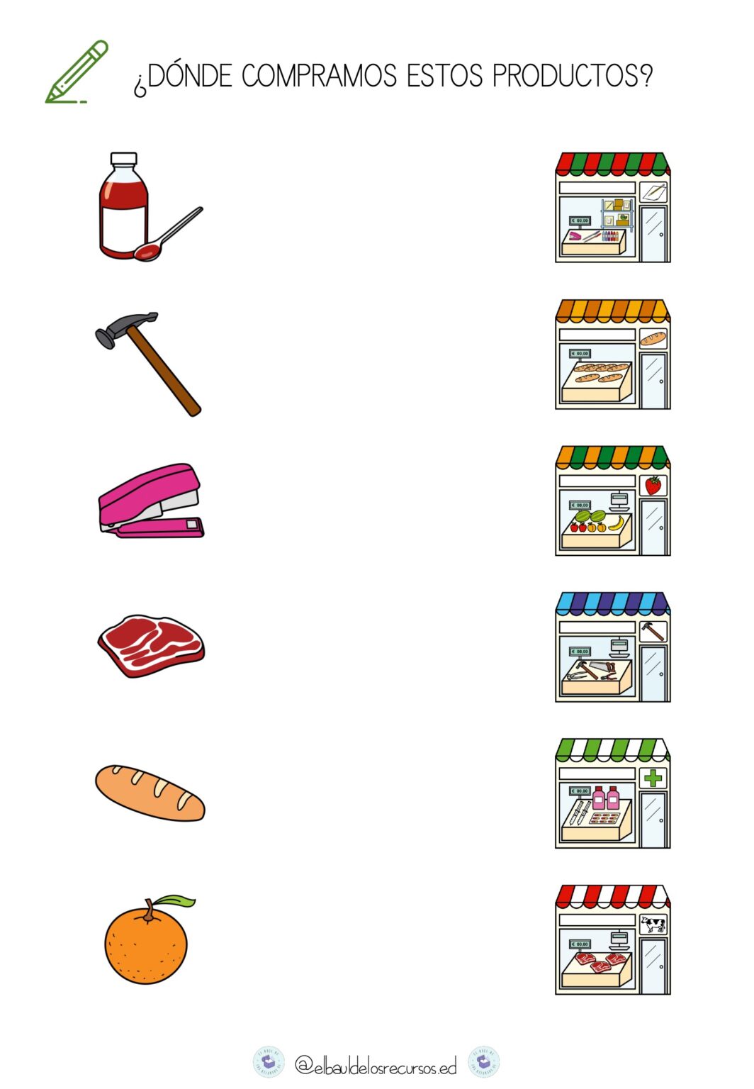 UNIDAD léxica LAS TIENDAS DE LA CIUDAD -Orientacion Andujar