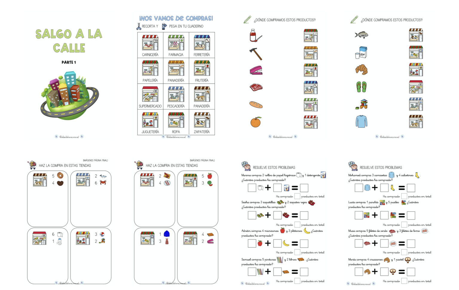 UNIDAD léxica LAS TIENDAS DE LA CIUDAD -Orientacion Andujar