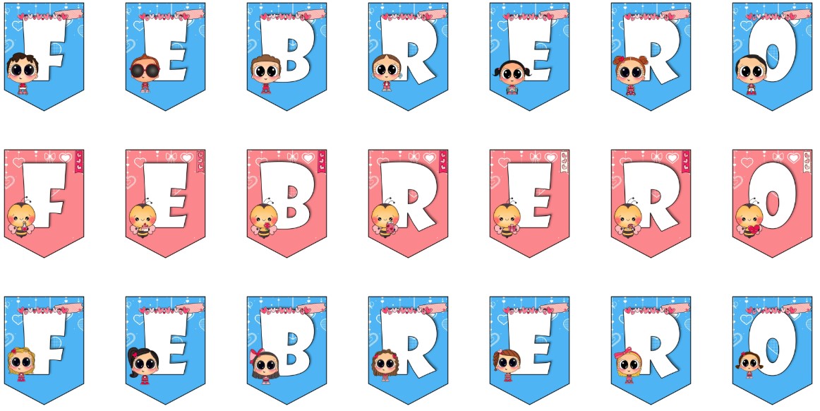Bonitos banner par mes de Febrero varios modelos para decorar tu clase ...