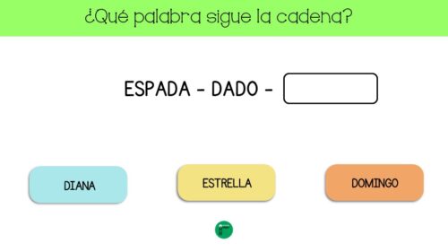 Juegos lenguaje Cadena de palabras: ¿Qué palabra sigue? -Orientacion ...