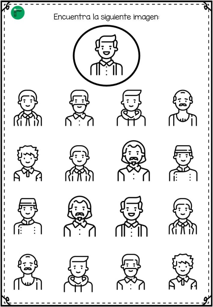 Fichas de rastreo visual para ejercitar la atención -Orientacion Andujar