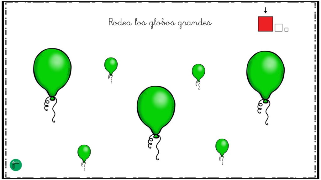 Material TEACCH para aprender conceptos grande - pequeño -Orientacion ...
