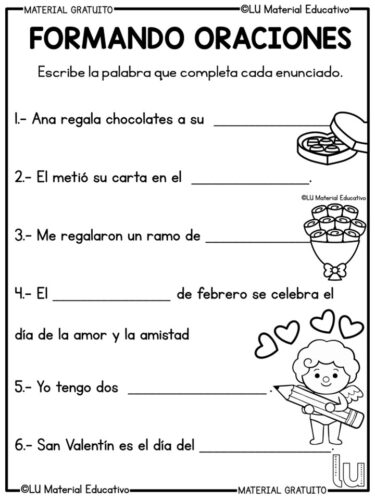 6 actividades variadas para san Valentín - Orientacion Andujar