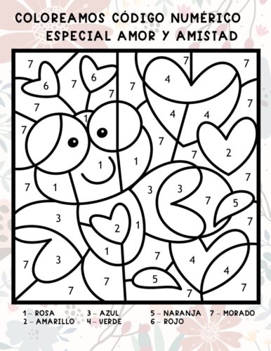 AMOR Y AMISTAD COLOREAMOS POR CÓDIGO NUMÉRICO - Orientacion Andujar