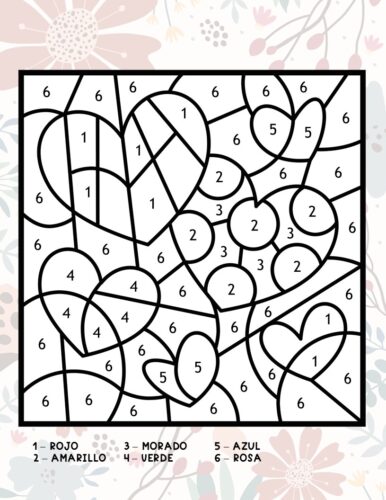 AMOR Y AMISTAD COLOREAMOS POR CÓDIGO NUMÉRICO - Orientacion Andujar