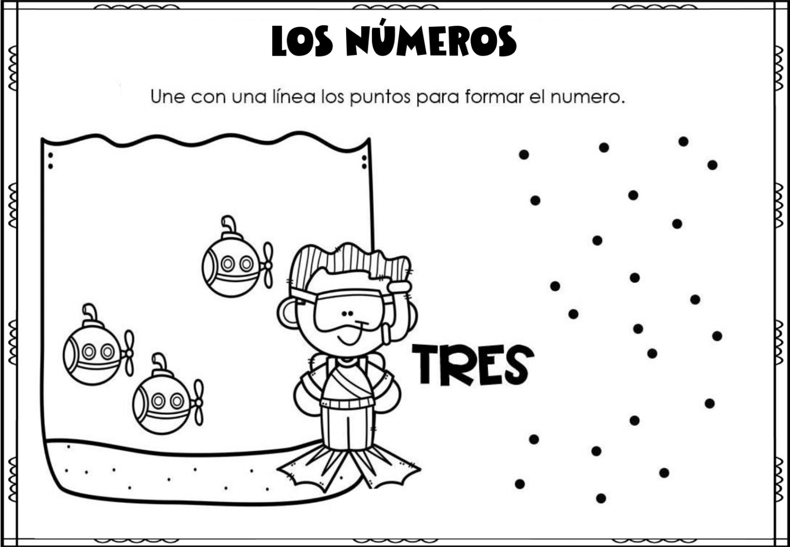 Aprendemos los numeros del 1 al 10 dibujando punto por punto ...