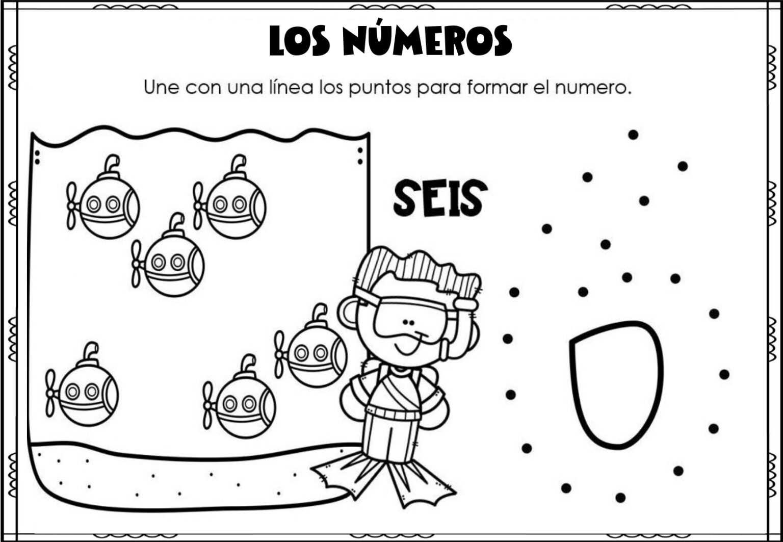 Aprendemos los numeros del 1 al 10 dibujando punto por punto ...
