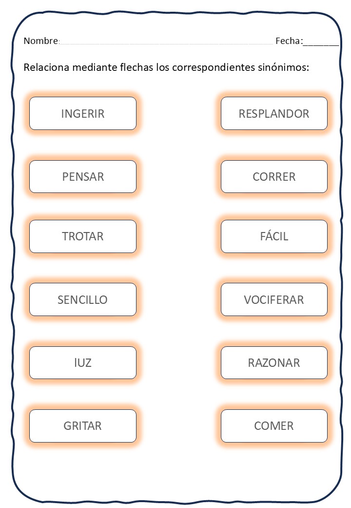 Cuaderno de fichas trabajamos los sinónimos - Orientacion Andujar