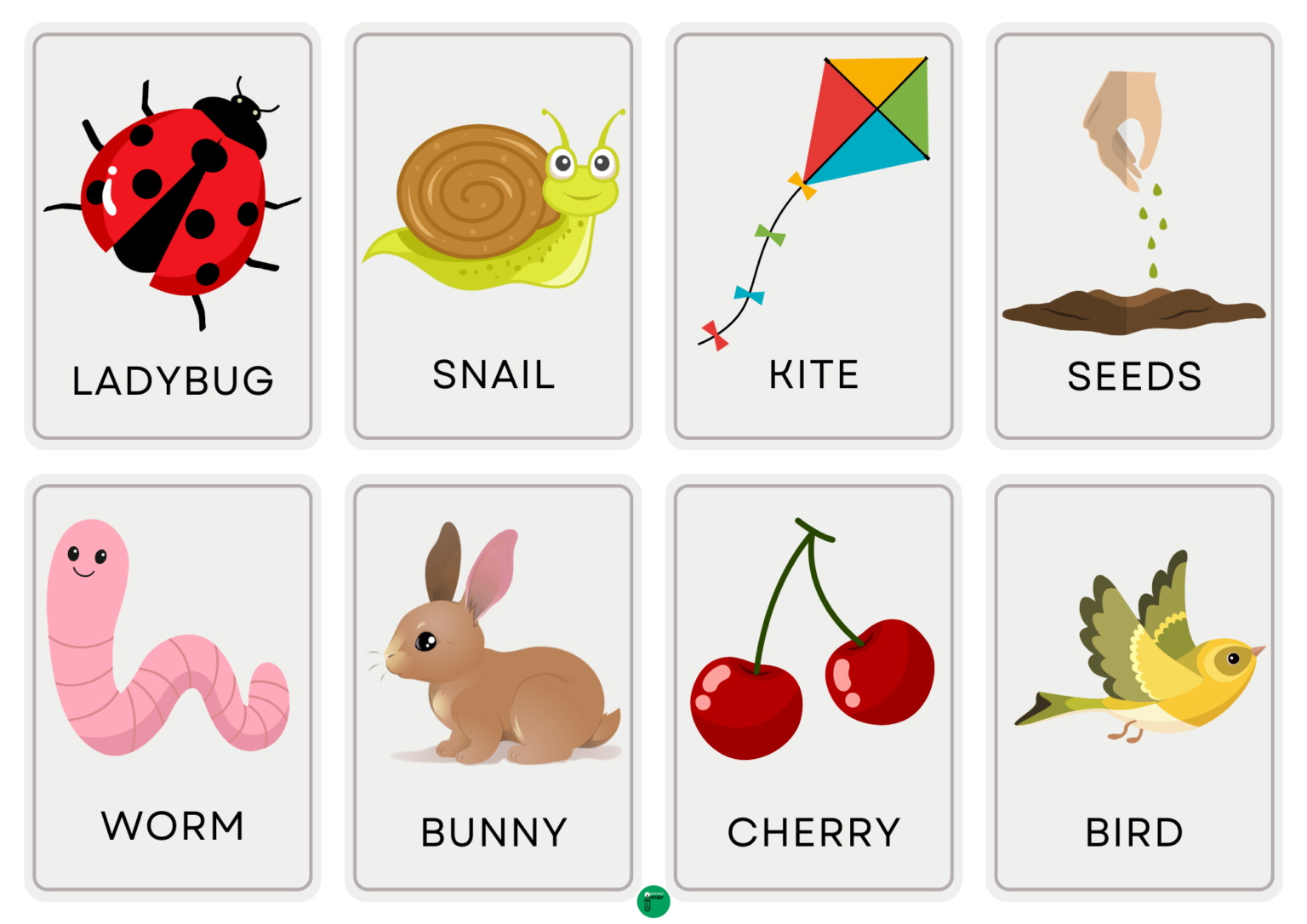 Flashcards Imprimibles sobre Vocabulario de Primavera en Inglés ...