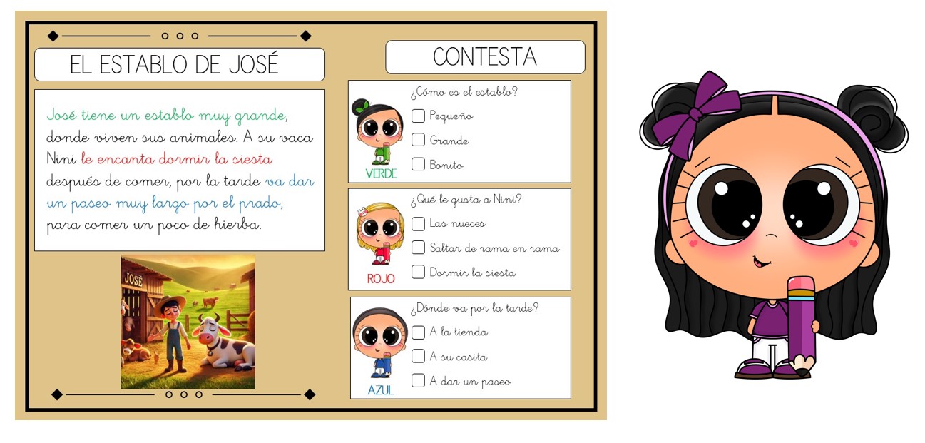 Lecturas comprensivas con pistas visuales para los primeros cursos de Primaria - Orientacion Andujar