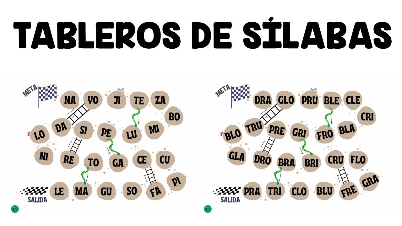 Tableros de escaleras y serpientes con sílabas - Orientacion Andujar
