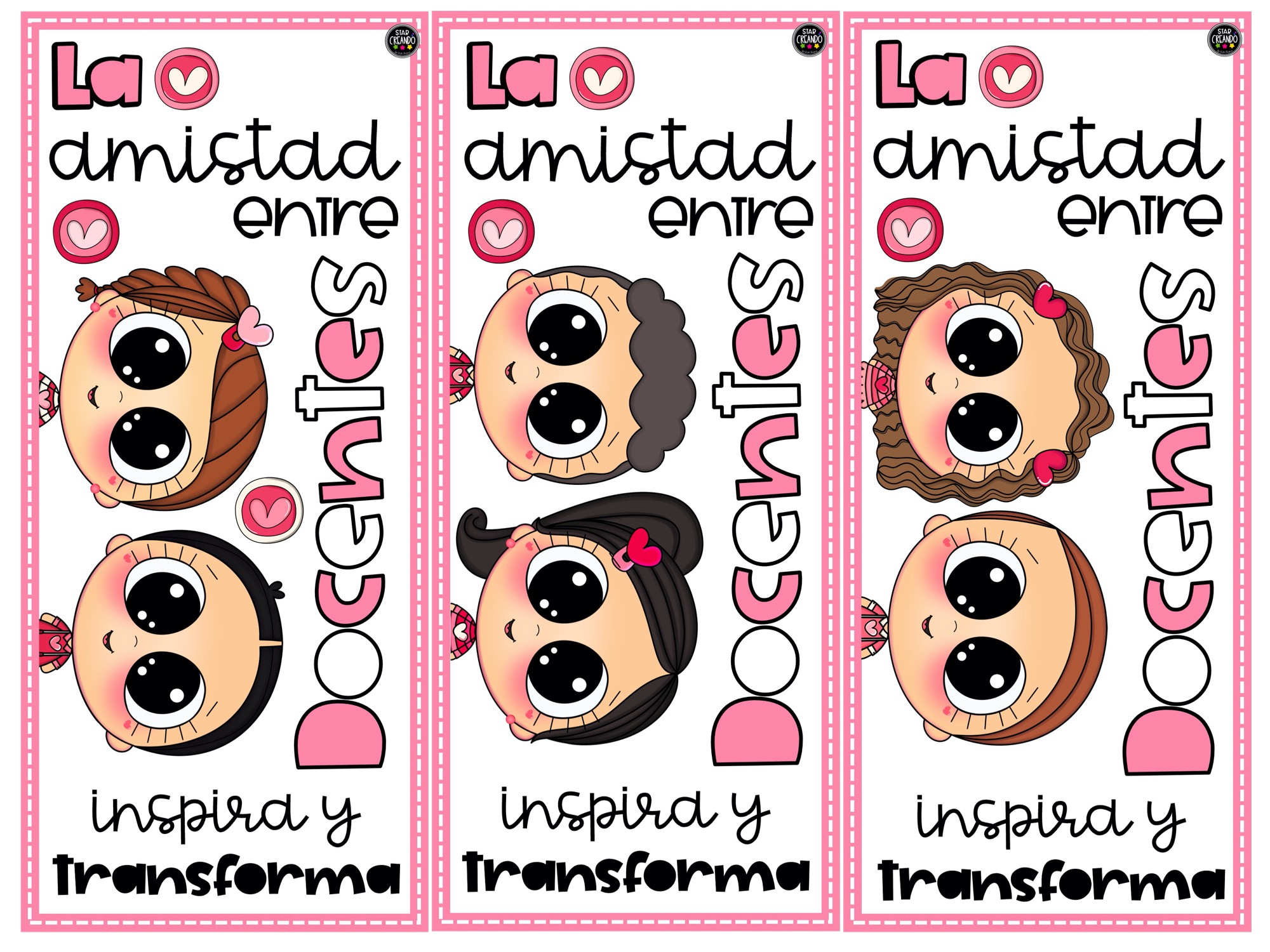 Separadores, marcapáginas para tu maestra favorita. Amor y amistad ...