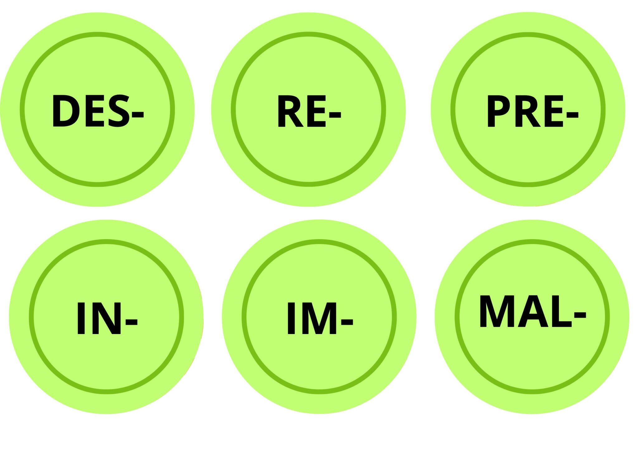 Trabajamos la competencia léxica con el bingo de los sufijos y prefijos ...