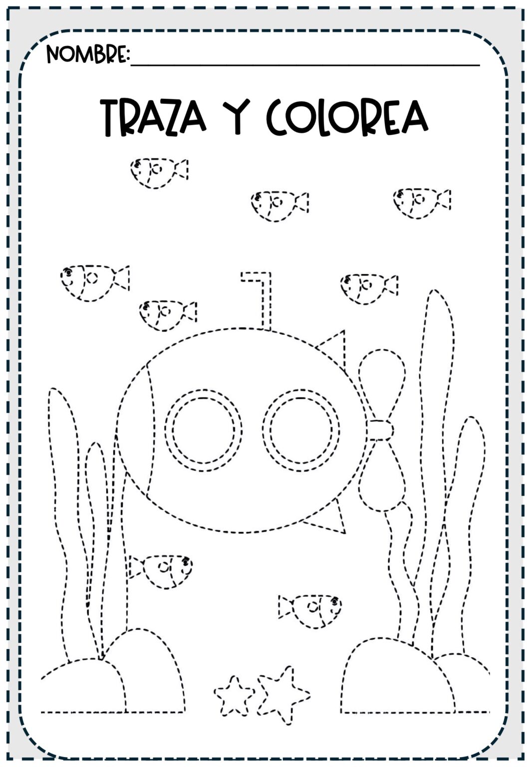 Bonitas fichas de GRAFOMOTRICIDAD: traza y colorea - Orientacion Andujar