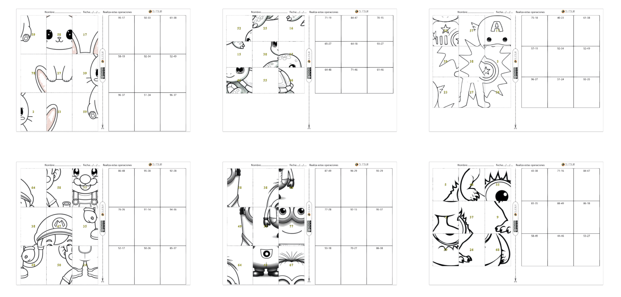 Cuadernillo sumas y restas de numeros de 3 cifras -Orientacion Andujar