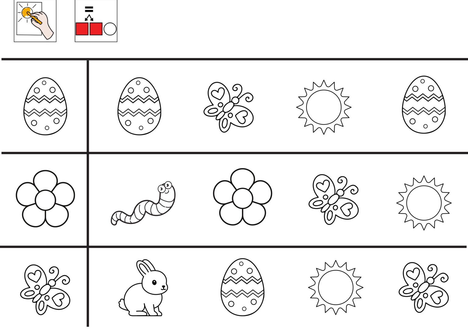 Cuadernito 50 pag. Fichas sencillas trabajamos la Pascua y primavera ...