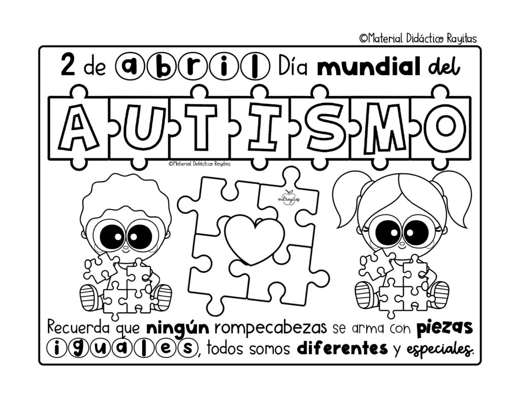 Cuaderno actividades 2 de abril Concienciación Autismo - Orientacion ...