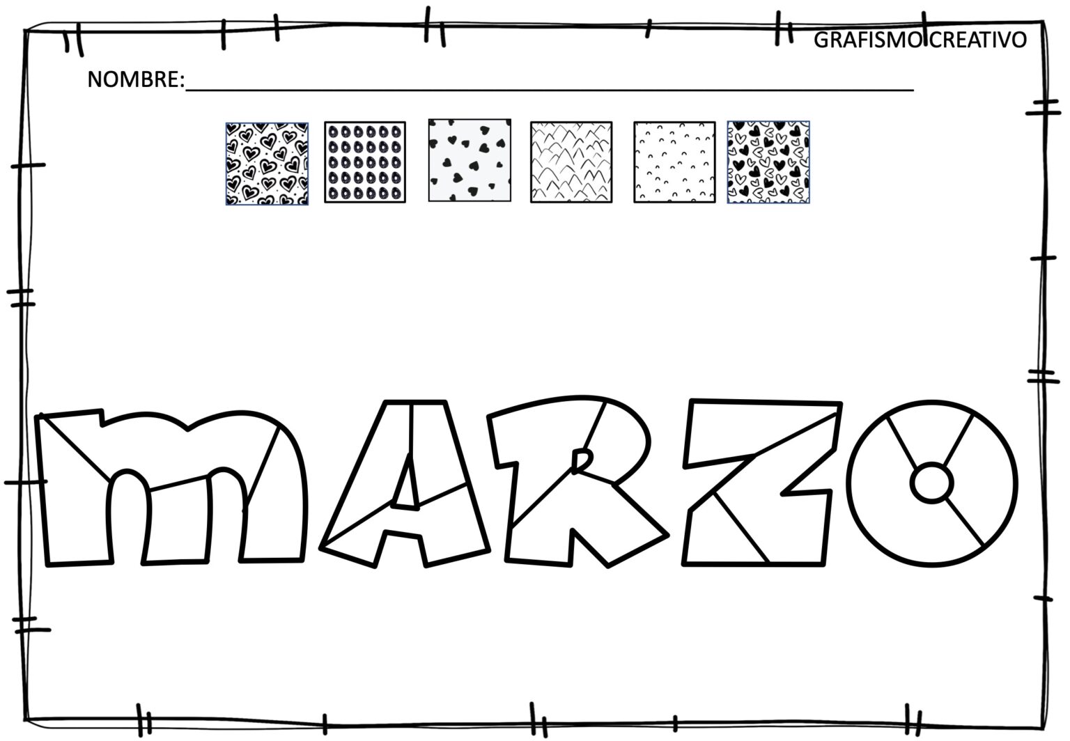 Grafismo creativo: Letras del mes de marzo - Orientacion Andujar