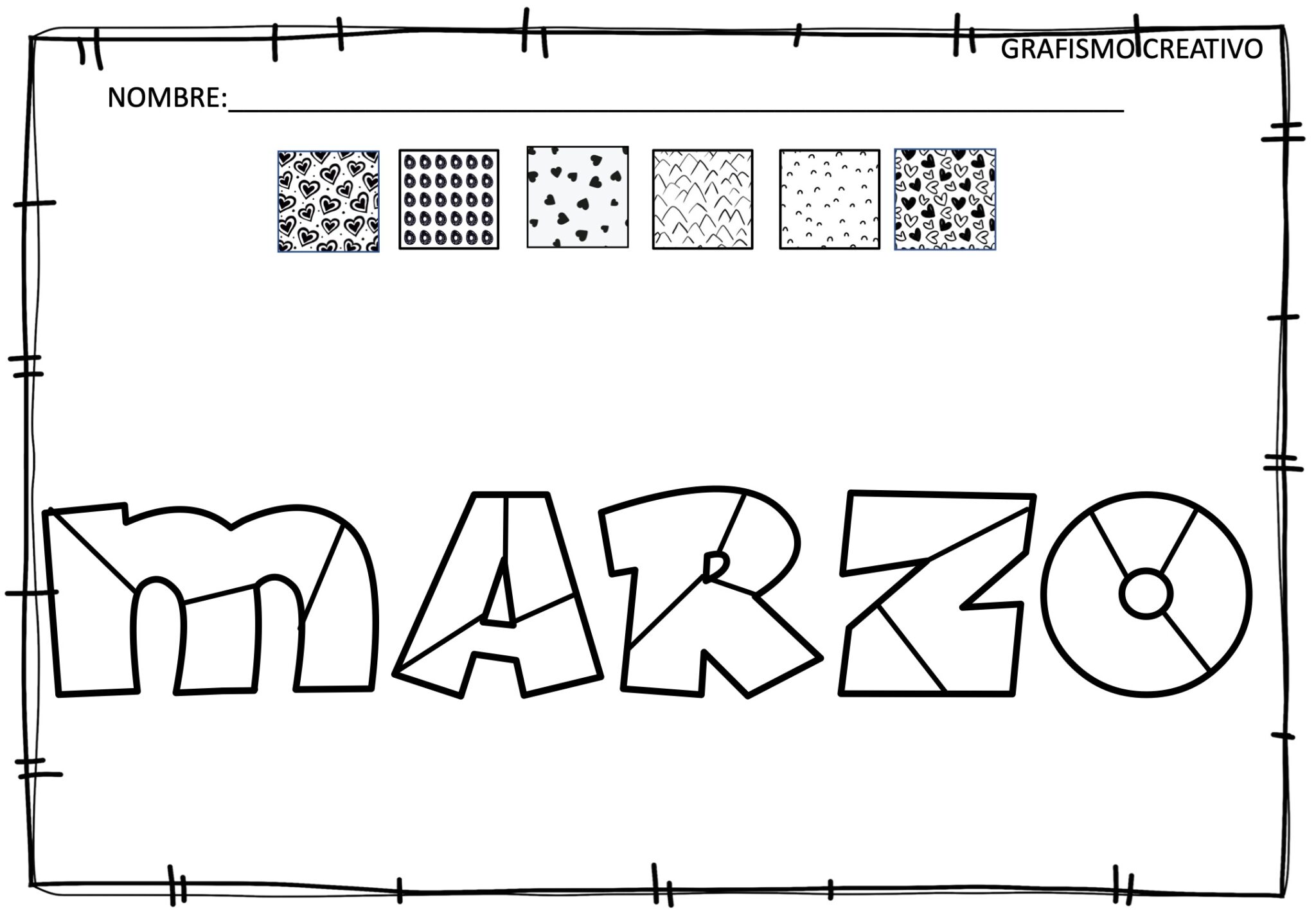 Grafismo creativo: Letras del mes de marzo - Orientacion Andujar