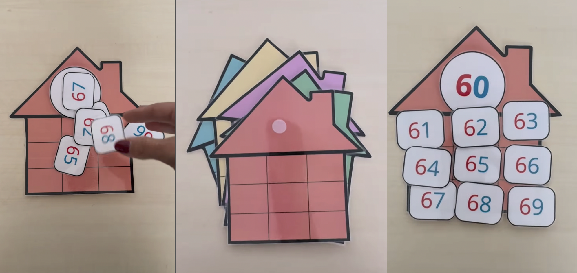 Materiales manipulativos LAS CASITAS DE LOS NÚMEROS - Orientación ...