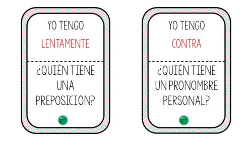 Jugamos al "¿Quién tiene? Yo tengo..." con categorías gramaticales ...