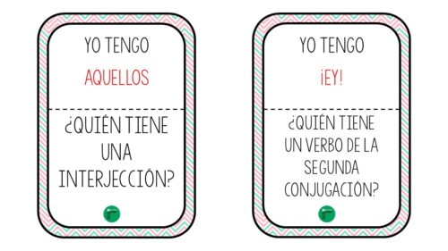 Jugamos al "¿Quién tiene? Yo tengo..." con categorías gramaticales ...