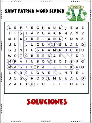 Saint Patrick Word Search 2025 - Orientacion Andujar