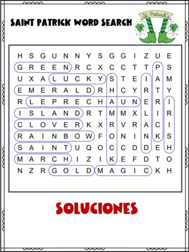 Saint Patrick Word Search 2025 - Orientacion Andujar
