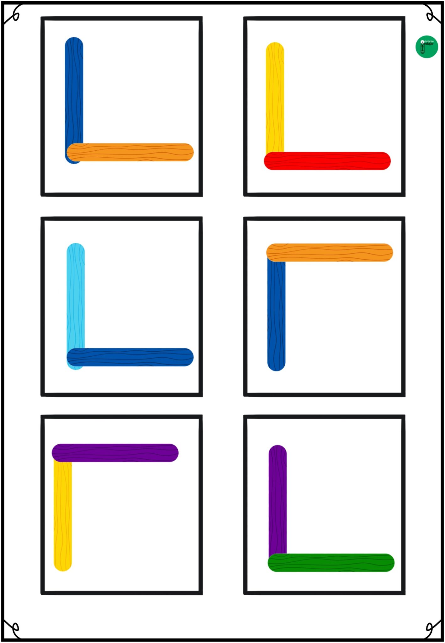 TARJETAS MANIPULATIVAS CON PALOS DE HELADO INICIAL - Orientacion Andujar