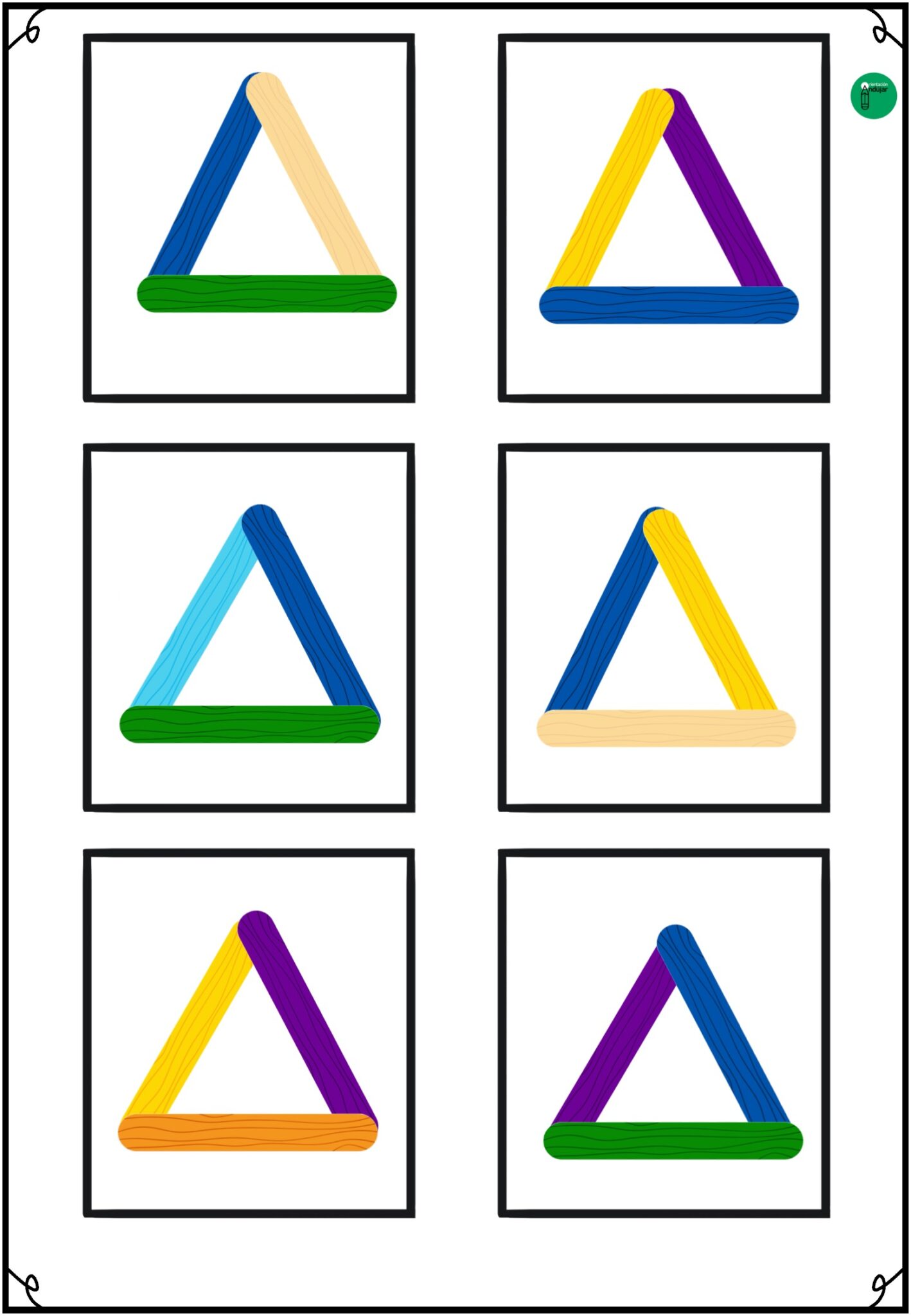 TARJETAS MANIPULATIVAS CON PALOS DE HELADO MEDIO - Orientacion Andujar