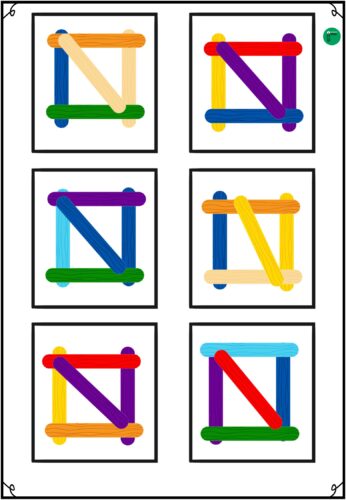 TARJETAS MANIPULATIVAS CON PALOS DE HELADO MEDIO - Orientacion Andujar