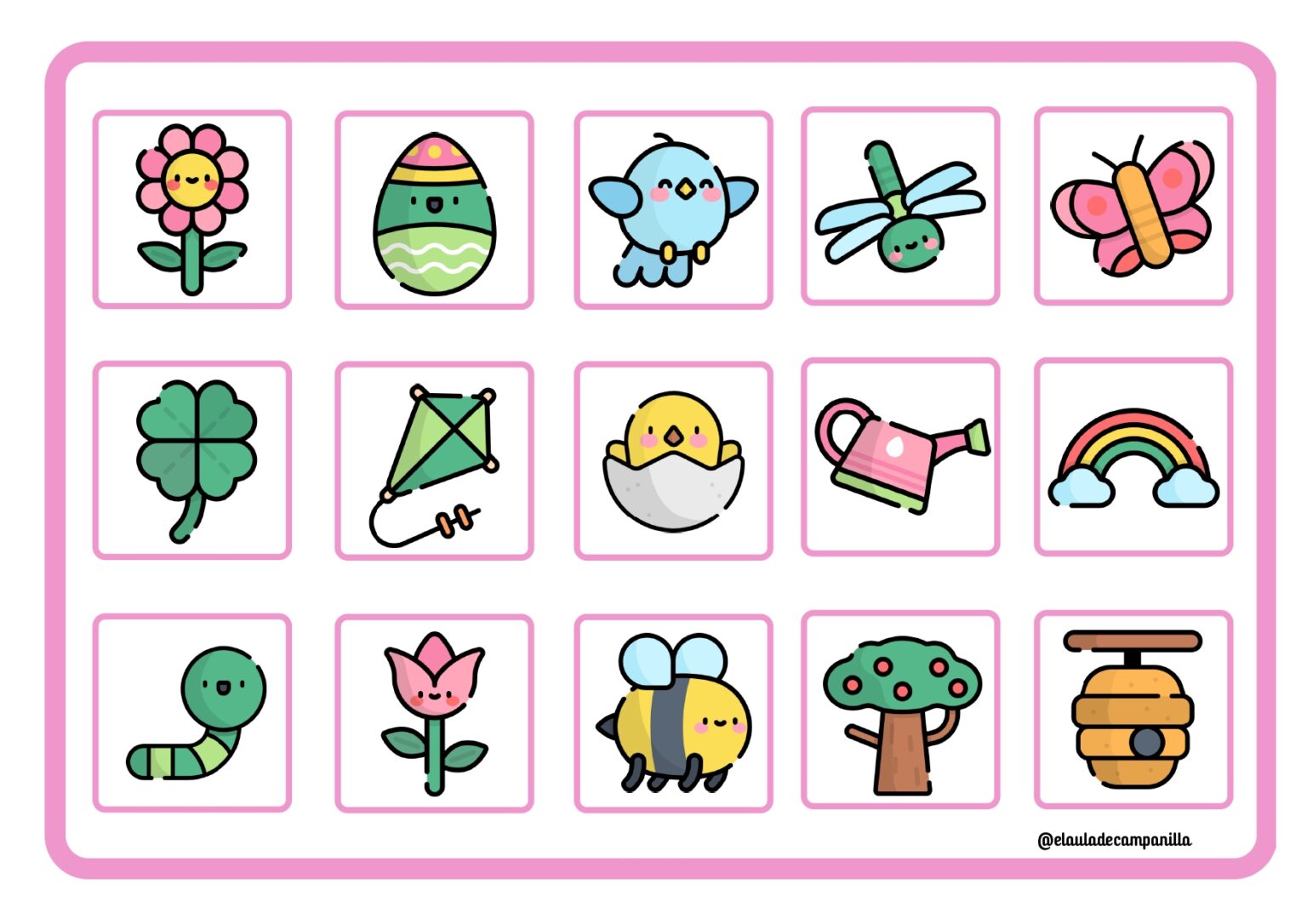 Trabajamos la Atención primavera memory primaveral infantil - Orientacion Andujar