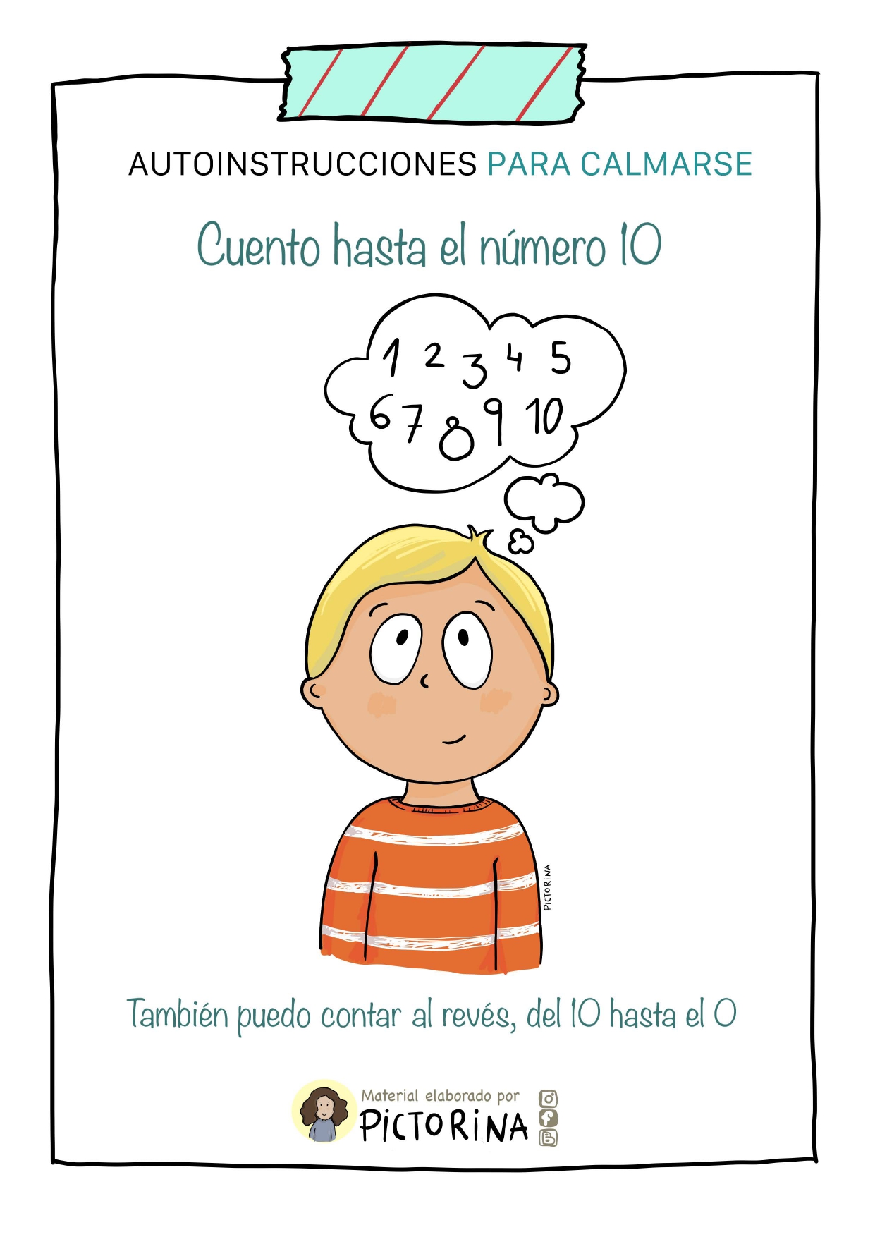 Autoinstrucciones para volver a la calma (versión chico y chica) - Orientacion Andujar