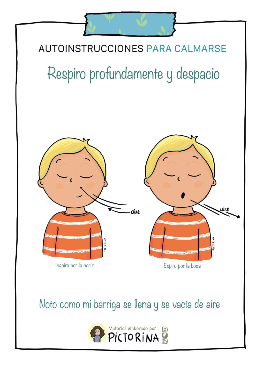 Autoinstrucciones para volver a la calma (versión chico y chica) - Orientacion Andujar