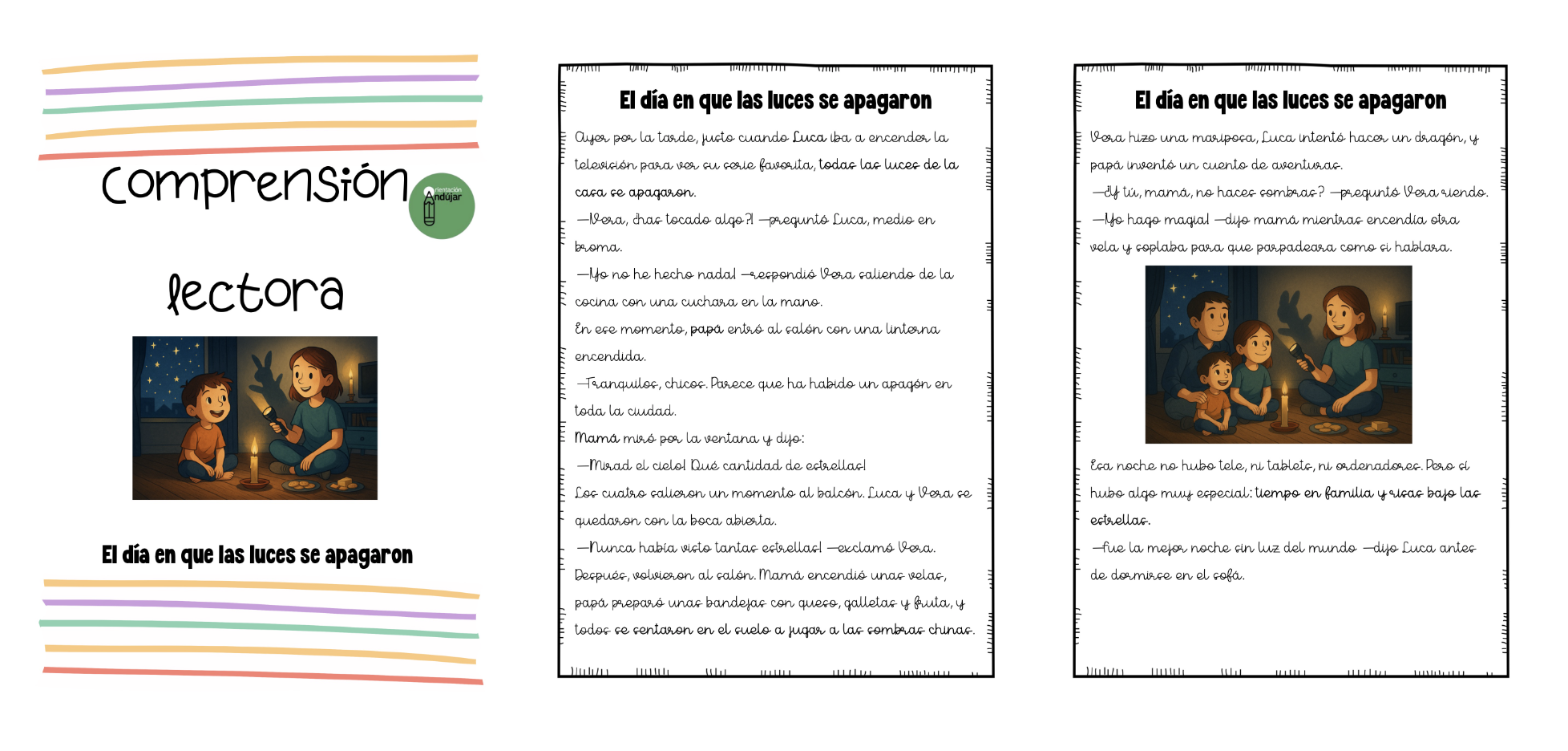 Láminas ilustrativas para trabajar la comprensión lectora de cuentos ...