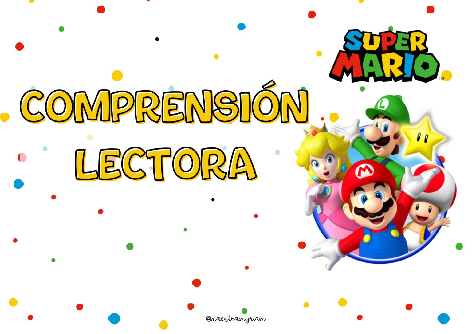 Cuaderno Comprensión lectora con temática de Mario Bross ️💚💛💙 ...