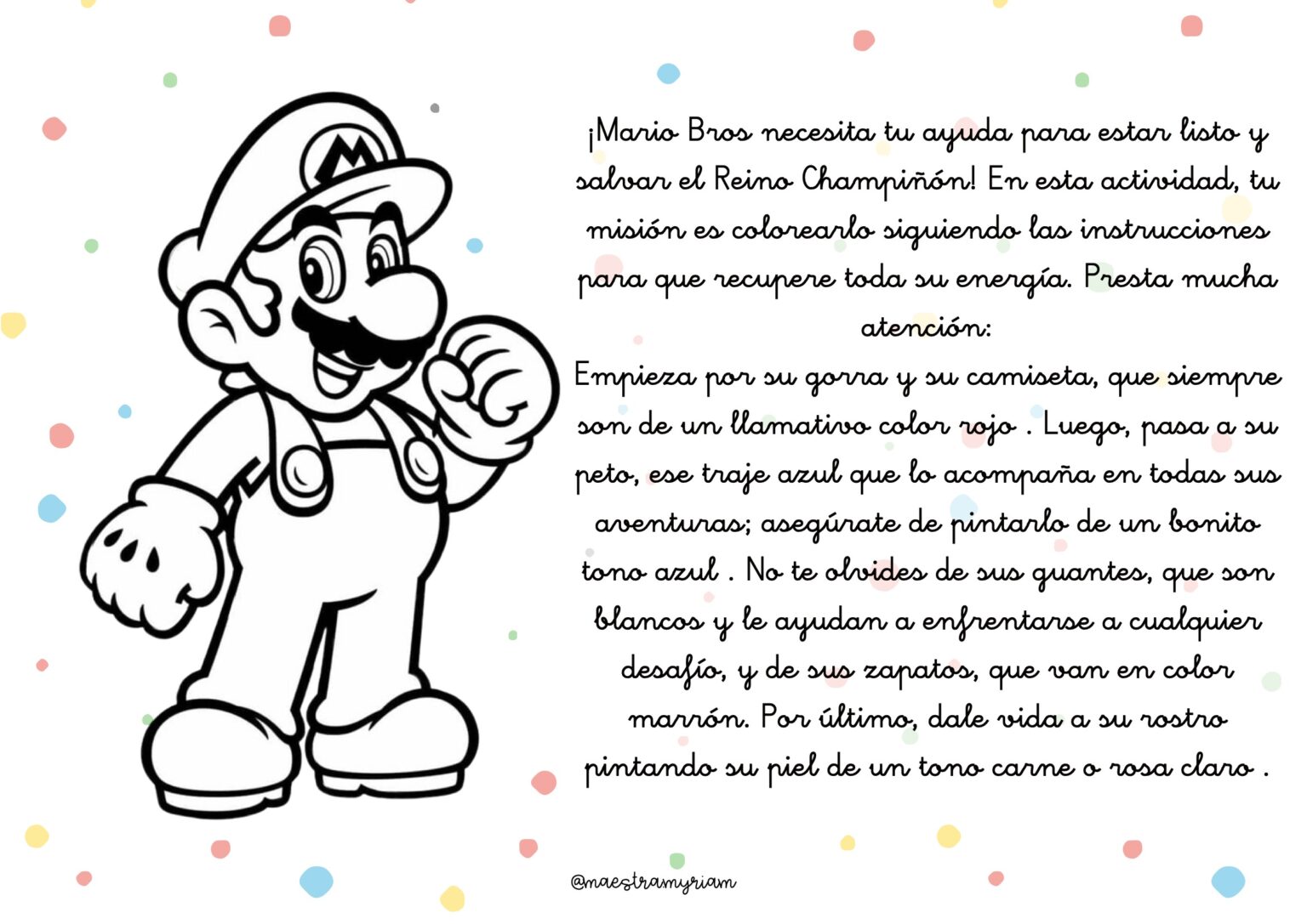 Cuaderno Comprensión lectora con temática de Mario Bross ️💚💛💙 ...