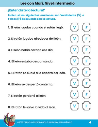 Compresión lectora de fábulas El León y el ratón Fábula de Esopo ...