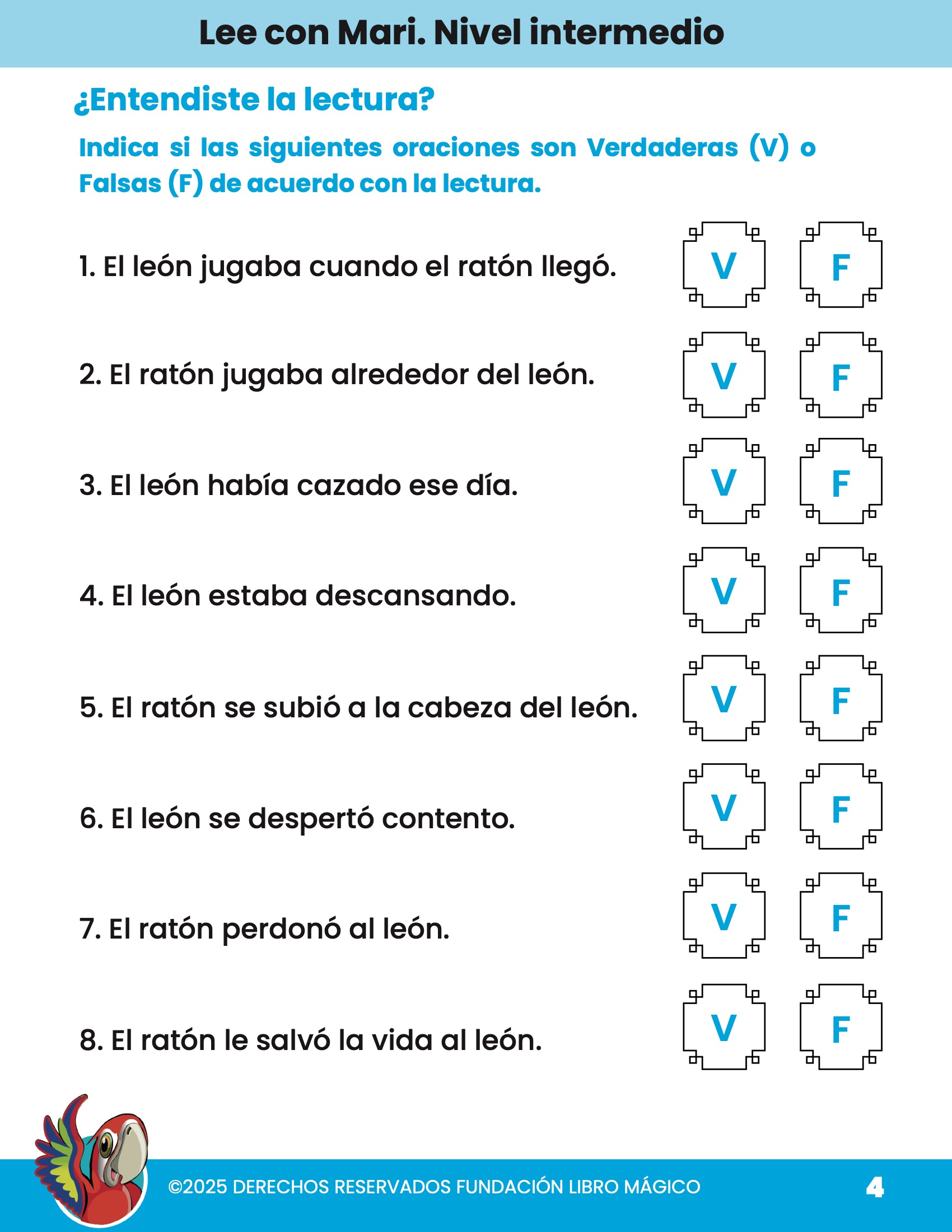Compresión lectora de fábulas El León y el ratón Fábula de Esopo ...