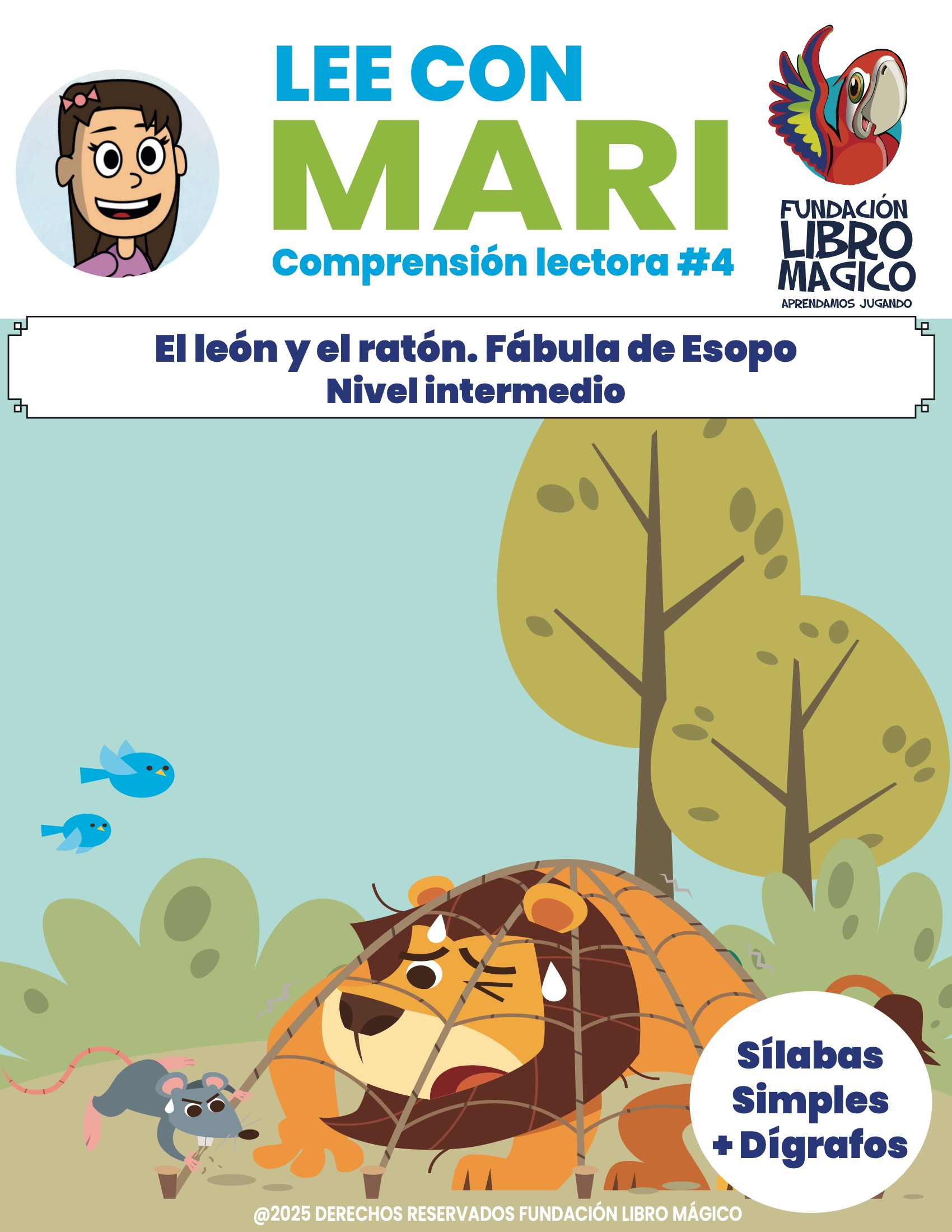 Compresión lectora de fábulas El León y el ratón Fábula de Esopo ...