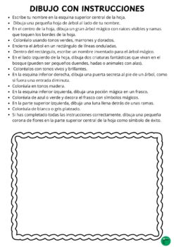 Dibujo con instrucciones para trabajar la comprensión lectora ...
